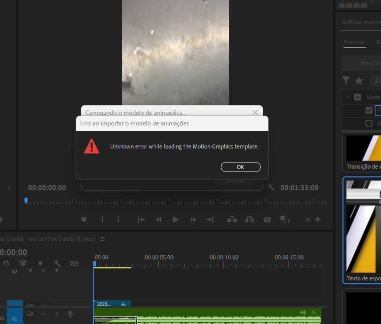 Motion Graphics Template Import error. "Unknown Er... - Adobe Community - 14852796
